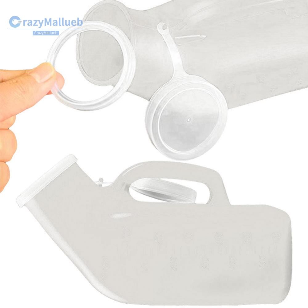 1200ml Pee Container Spill Proof Urine Bottle Plastic Mens Bedpan ...