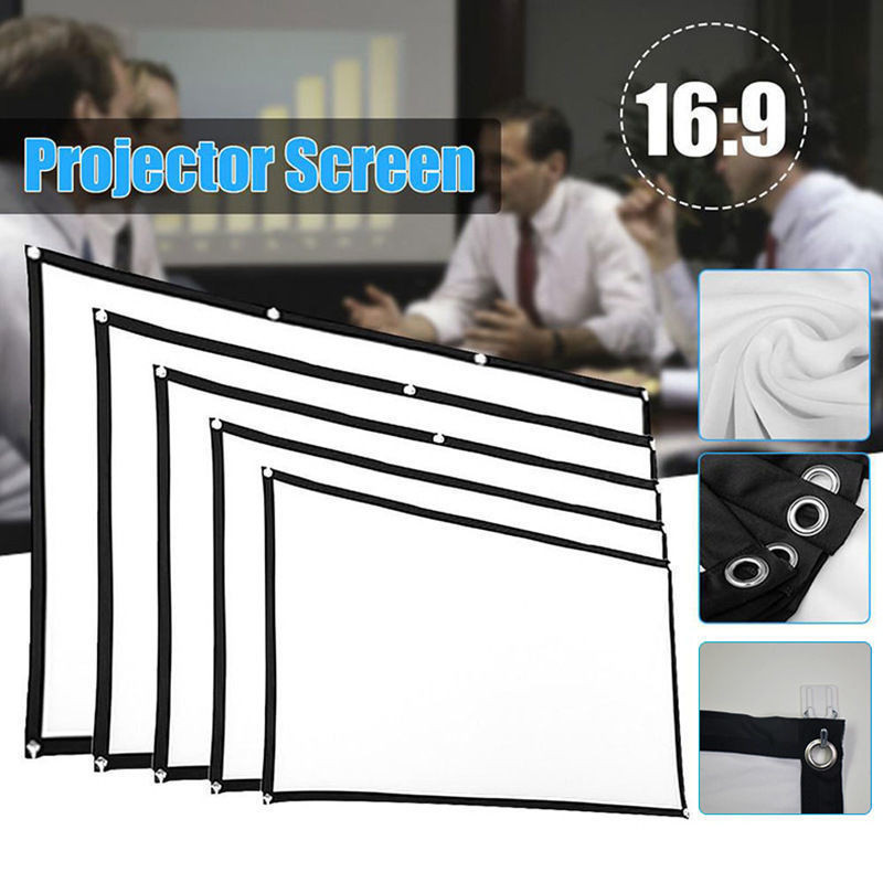 Manual Simple Portable Polyester Soft Screen Cloth HD Projector Outdoor ...