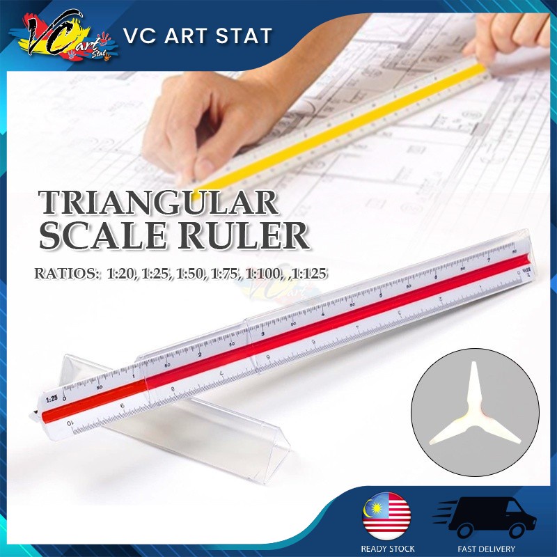VC Art Triangle Triangular Prism Engineer Architect Technical Scale ...