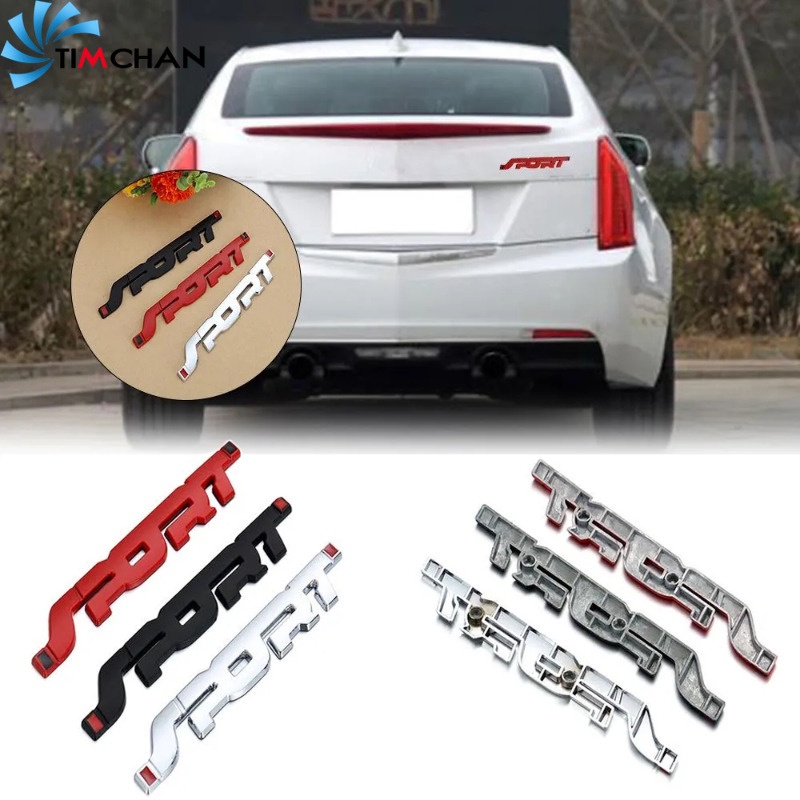 Self Adhesive Car Trunk Logo Accessories / Sport Letter Metal Car Logo ...