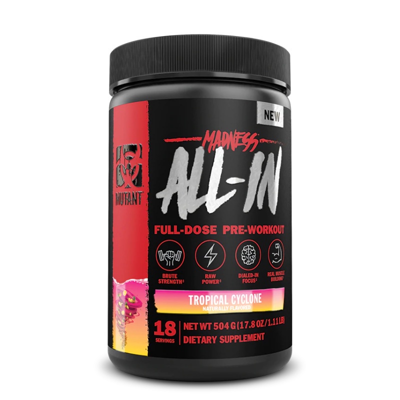 Mutant Madness All-In 504g High-Intensity Pre-Workout Formula Enhance ...