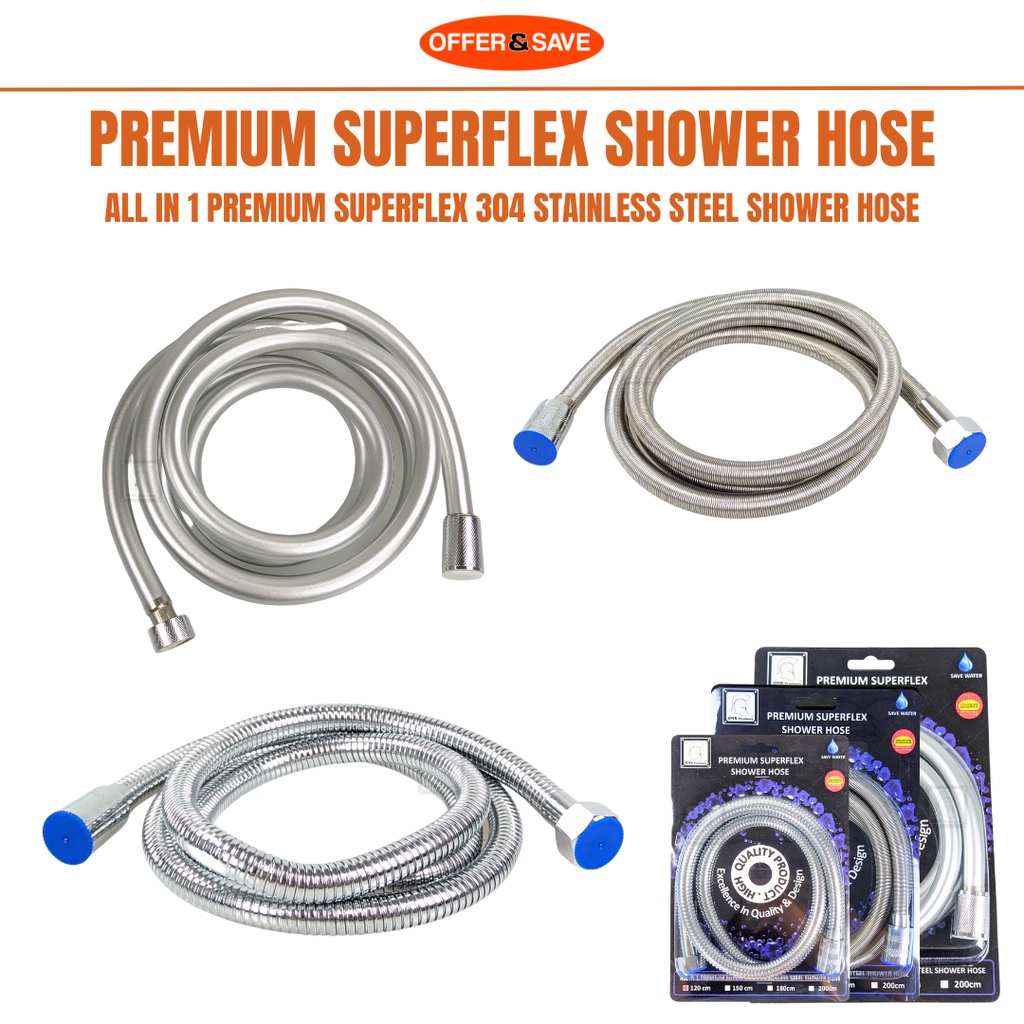 ONS Premium Superflex Shower Hose Replacement Water Hose | Shopee Singapore