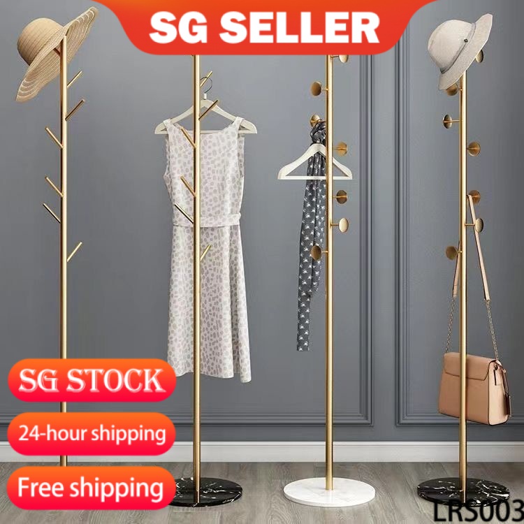 【SG stock】170cm Hanger tree branch hat coat rack hanger Luxury metal ...