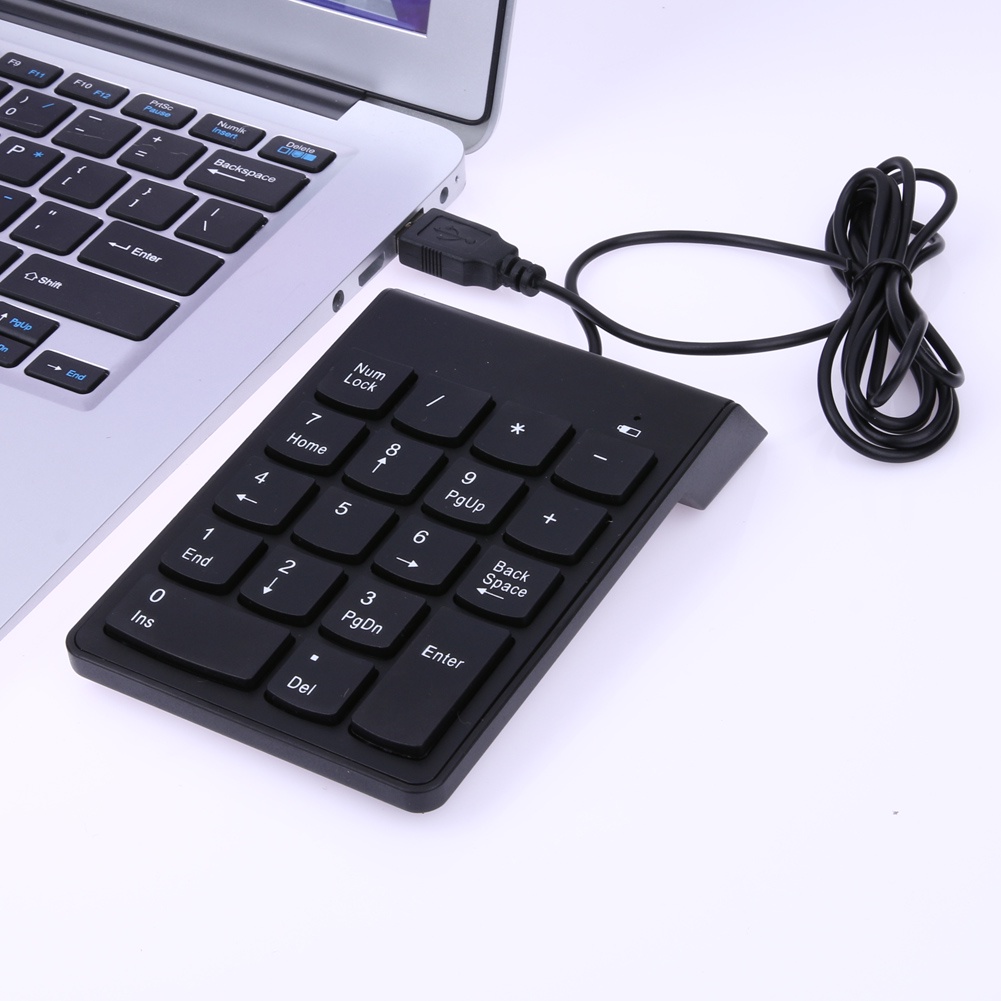 New USB Mini 18-keys Num Pad Numeric Number Keypad Keyboard for Laptop ...