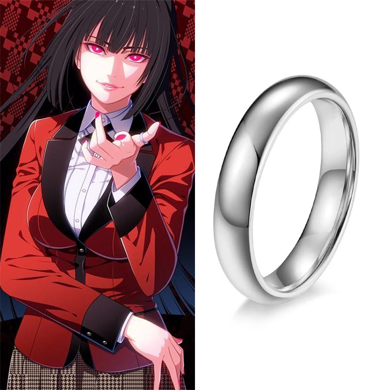 Anime KAKEGURUI Ring Jabami Yumeko Stainless Steel Man Woman Couple ...