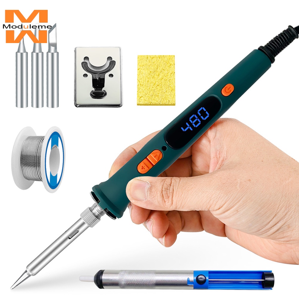 Soldering Iron Kit 120W Adjustable Temperature Solder Iron Thermostatic ...