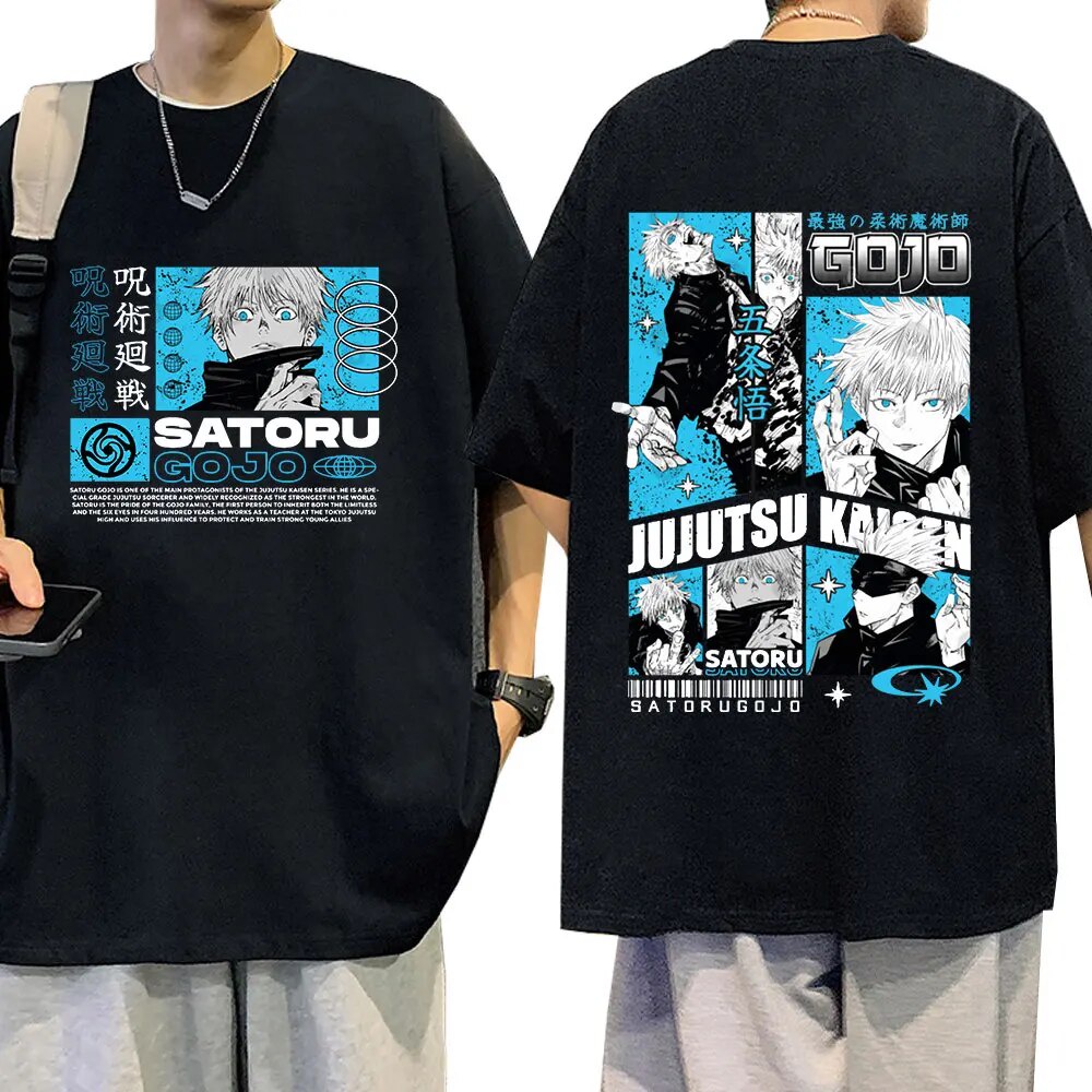 Anime Jujutsu Kaisen Tshirt Satoru Gojo Graphic T Mens Harajuku Tshirts ...