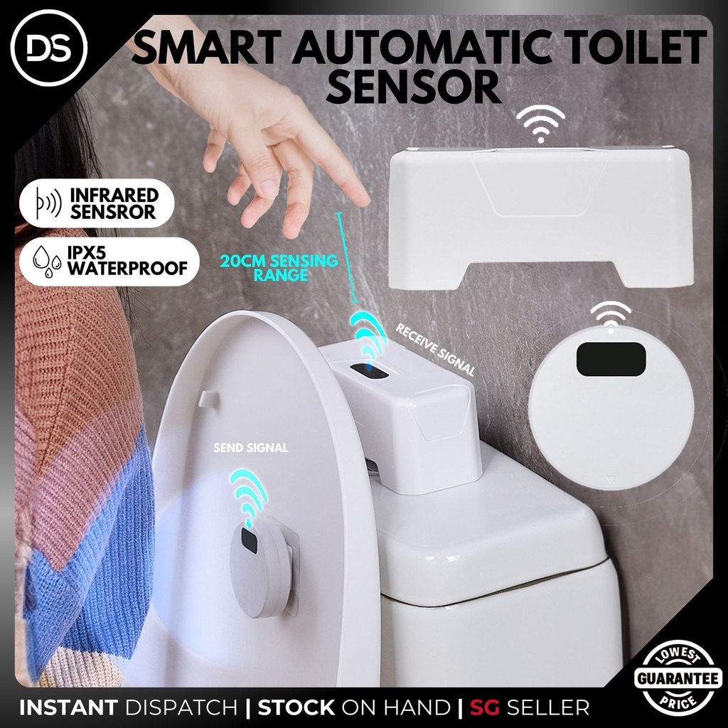 SG🛡️ Automatic Toilet Flusher Flush Presence Sensor Induction Device ...