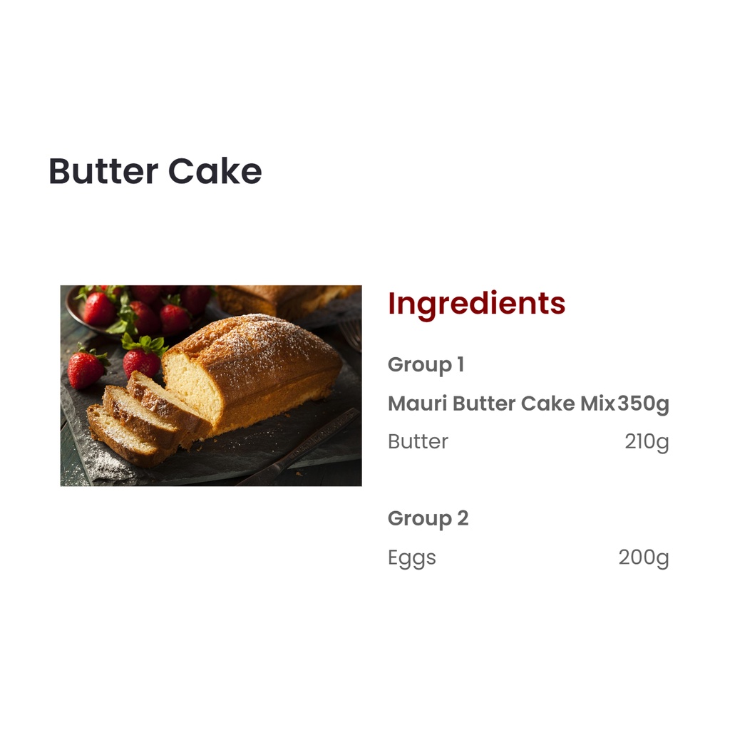 Butter Cake Pre Mix / Butter Cake mix / Margine Cake 牛油蛋糕 预拌粉 (2777L ...