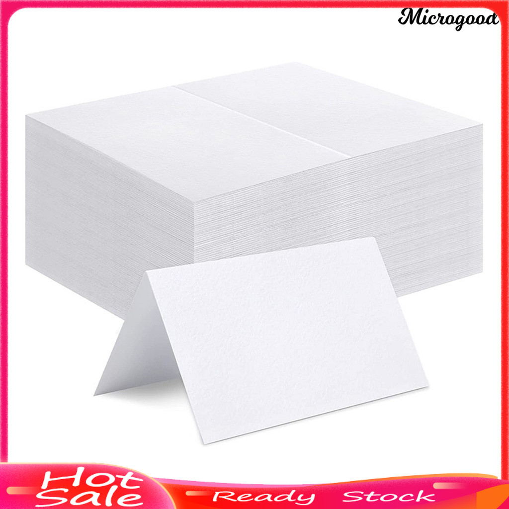 [MIC] 50Pcs White Blanks Place Cards DIY Craft Name Cards Pre-lined ...