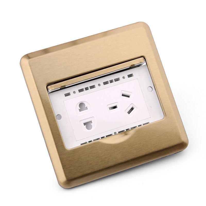 MHFloor Socket Stainless Steel Waterproof Floor Outlet Single Door ...