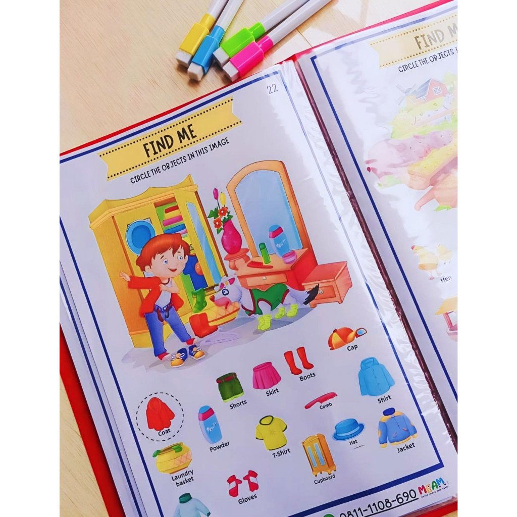 Children's activity book WORKSHEET LEARNING ENGLISH PRE KINDERGARTEN ...
