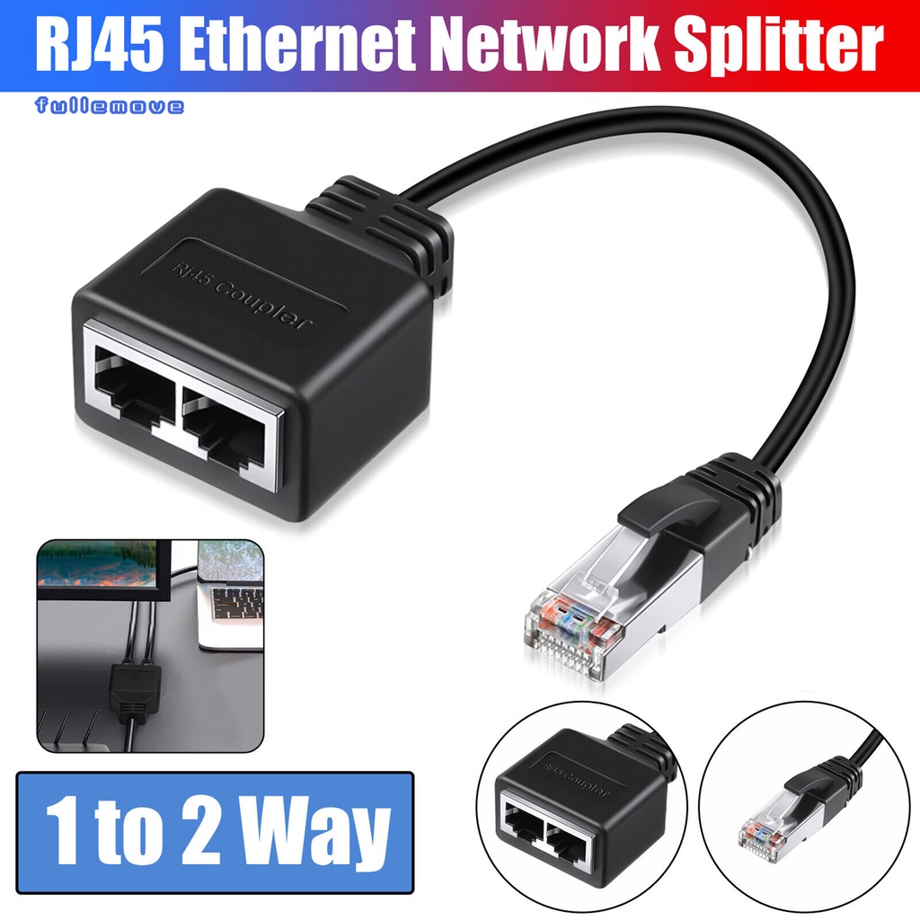 FM_RJ45 Gigabit Network Splitter 1 to 2 Ways 100m Transmission Two ...