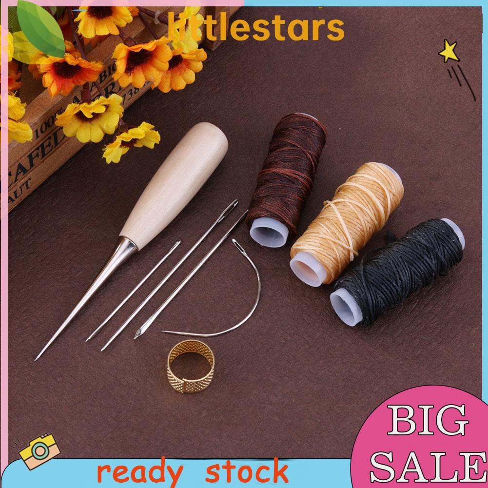 12pcs DIY Leather Sewing Set Heavy Duty Sewing Awl Needle Leather Craft ...