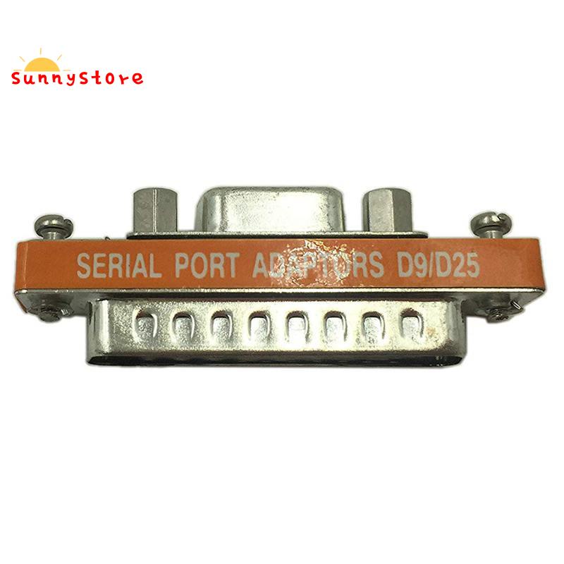 DB9 Female to DB25 Male Mini Serial Port Cable Adapter Gender Changer ...
