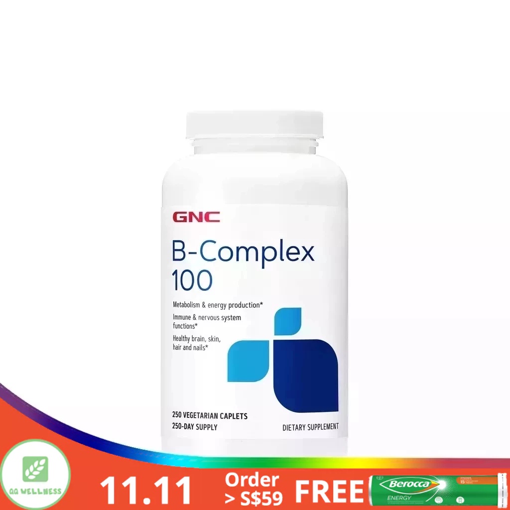 GNC B-Complex 100 250 Vegetarian Tablets Exp 03/25 | Shopee Singapore