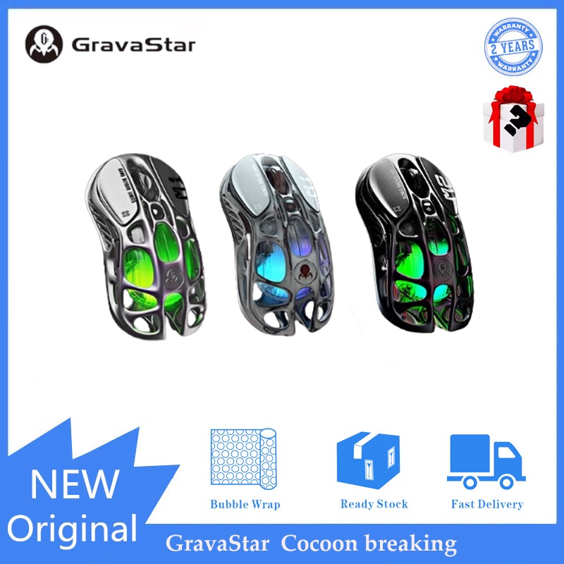 GravaStar M1/M2 wireless three mode wireless RGB mouse | Shopee Singapore