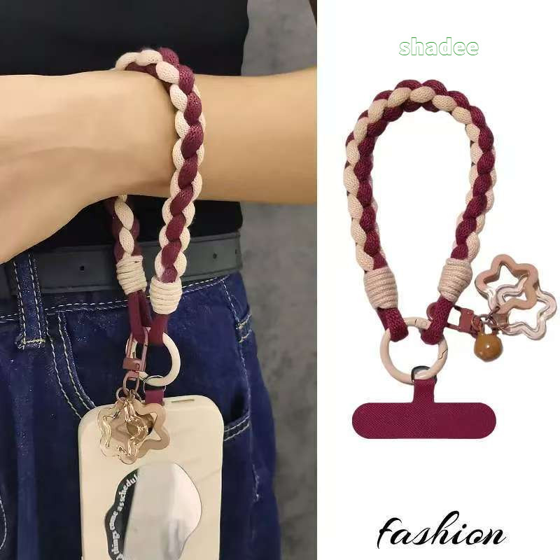 Mobile Phone Lanyard New Year Short Wine Red Wrist Strap ins Female ...