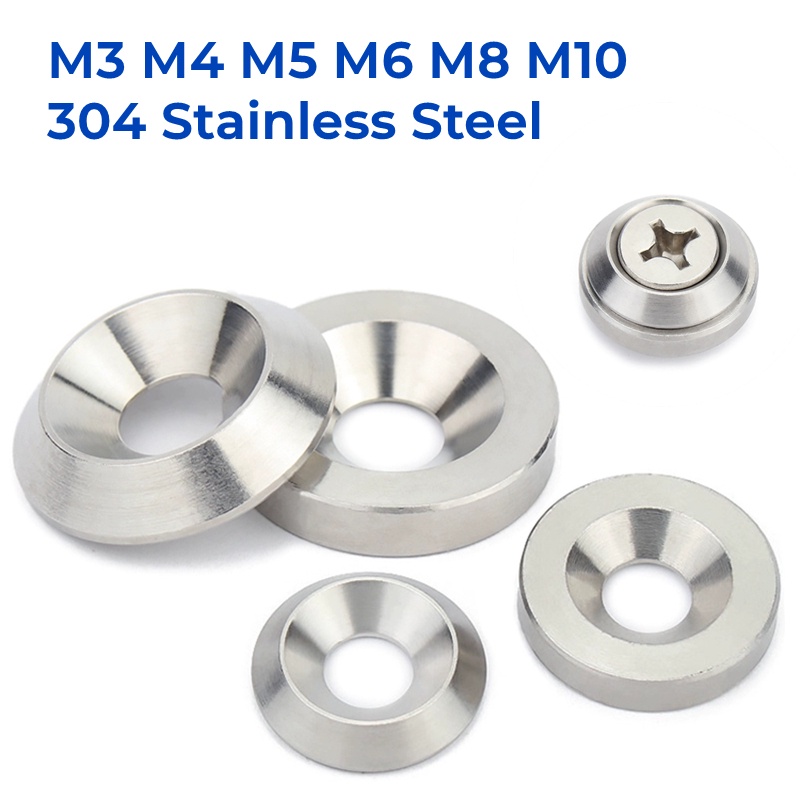 M3 M4 M5 M6 M8 M10 304 Stainless Steel Countersunk Washer Concave ...