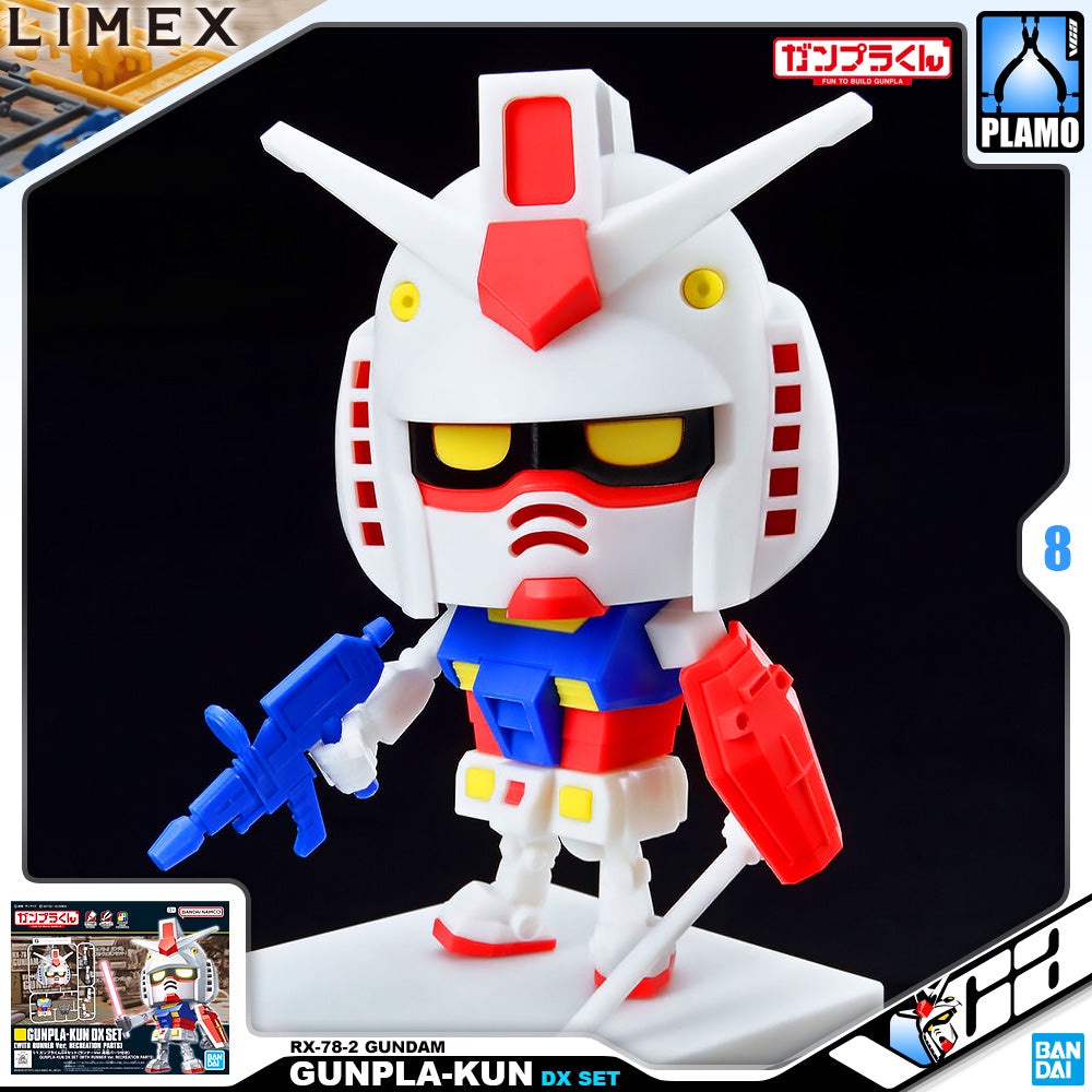 ⭐️ BANDAI GUNPLA GUNPLAKUN GUNPLA-KUN RX-78-2 GUNDAM CUTE SMALL PLASTIC ...