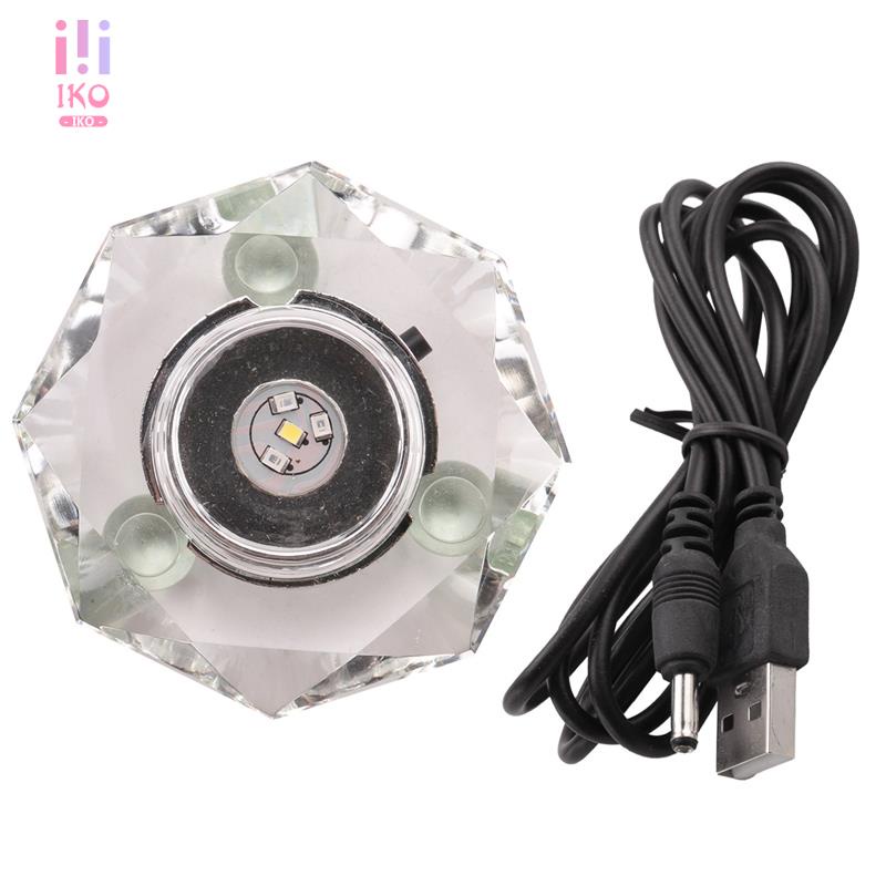 Crystal LED Light Base Multicolor Auto Flashing Pedestal Color Show ...