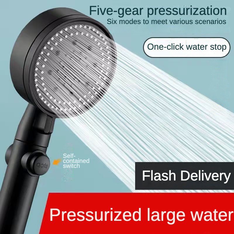5 Modes High Pressure Handheld Shower Bath Heads Bathroom Accessories ...