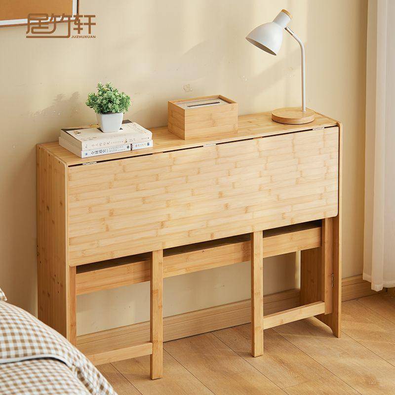 Folding desk, small office computer desk, study desk, desk bookshelf ...