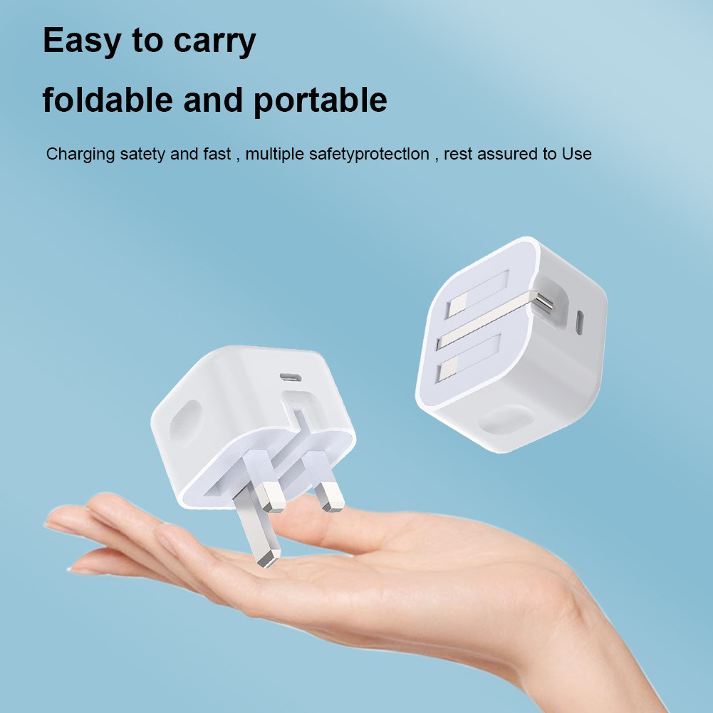 USB C Charger Plug Folding PD 20W QC3.0 Wall Charging Plug UK for ...