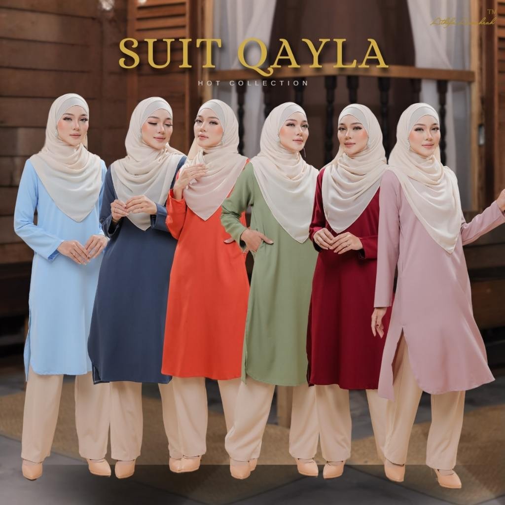 Suit Pants QAYLA 3.0 by ATHIFA AZZAHRAH baju Set suit pants muslimah ...
