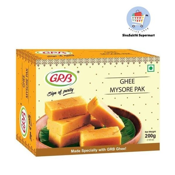 GRB Sweets Mysore Pak Ghee 200g | Shopee Singapore