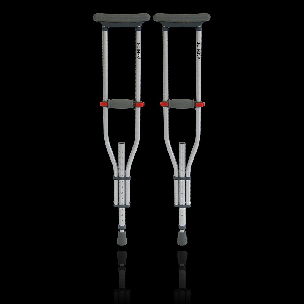 Crutches Armpit Walking Cane Foldable (1 Pair) qSENIOR Aluminum Can Be ...