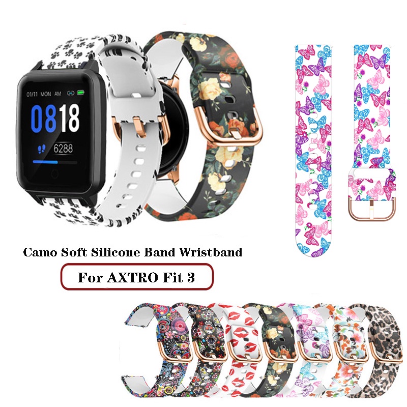 Fashion Camo Soft Silicone Band Strap For AXTRO Fit 3 / Fit 4 / Actxa Tempo 4c 5c Replacement ...