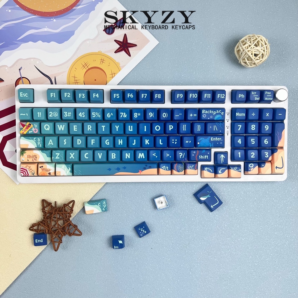 Underwater World Keycaps MDA Profile Blue Sea PBT Dye Sub Mechanical ...