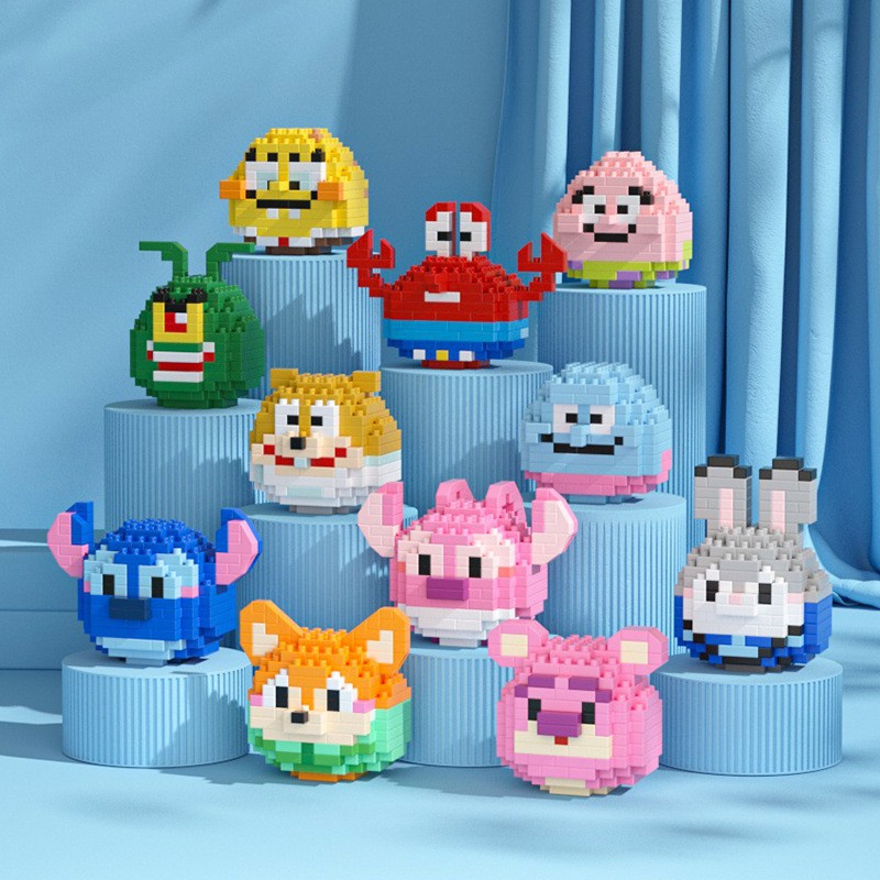 Mini Cartoon Building Blocks Dharma Eggs Micro Particle Building Blocks ...