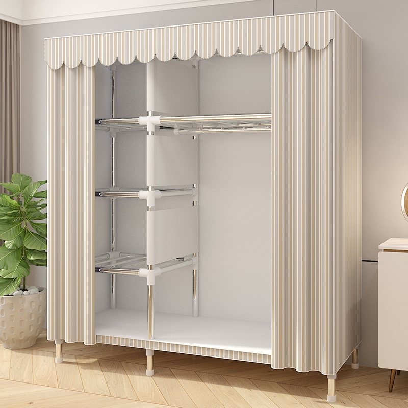 Simple wardrobe cloth wardrobe for renting house household bedroom ...