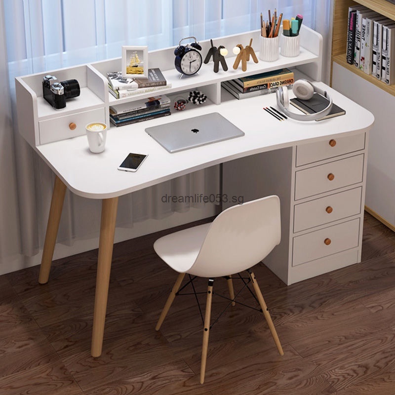 Df Study Table with Shelf Computer Desk Household Desk Modern Office ...