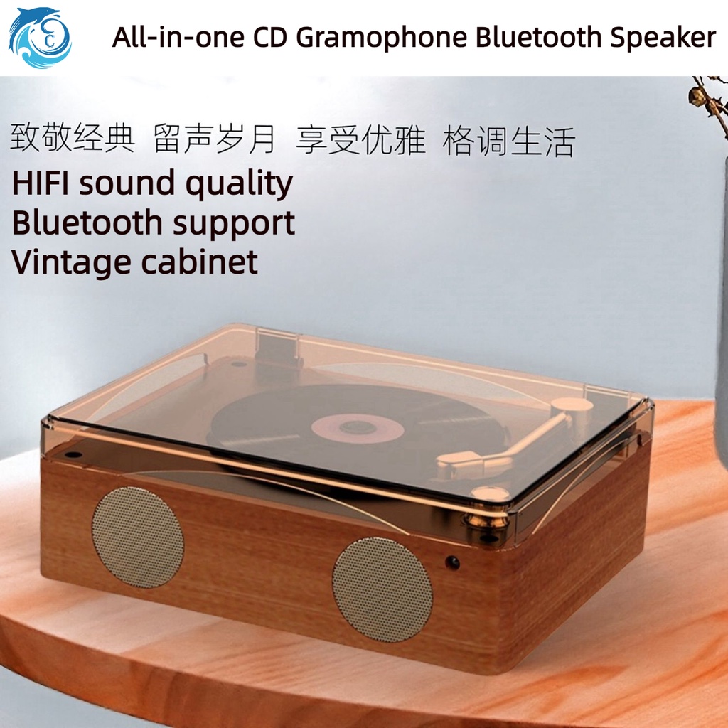 Huge MANGO Retro CD Player Bluetooth Speaker Listen to Album Portable ...