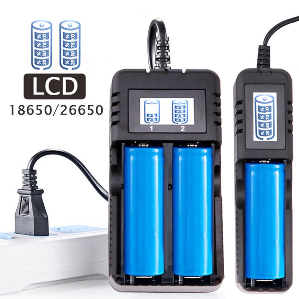 1 / 2 Slots Dual 18650 Battery Charger For 18650 Charging 4.2V ...