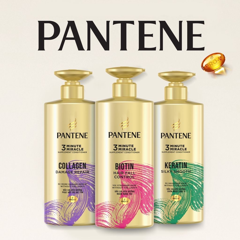Pantene Pro-V 3 Minute Miracle Supplement Conditioner Assorted (480ml ...