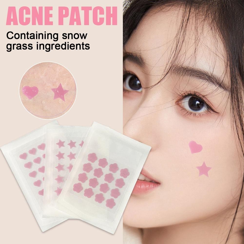 Love Heart Acne Patch Colored Hydrocolloid Invisible Pimple Sticker ...