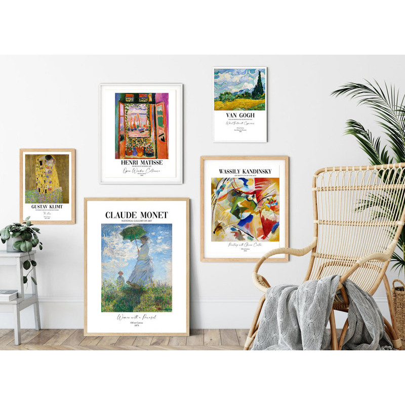 Famous Paintings Set, Boho Art Set of 5 Prints Bundle, Wall Decor ...