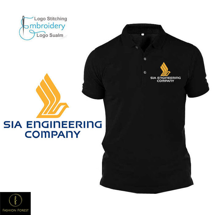 Baju Logo Sulam Embroidery Polo Classic T Shirt logo SIA ENGINEERING ...