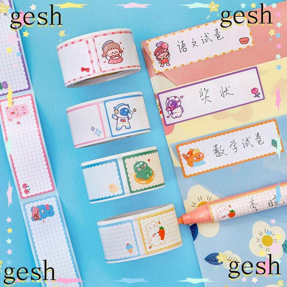 GESH1 60Pcs/Roll Name Sticker, Cartoon Writable Labels Sticker, Student ...