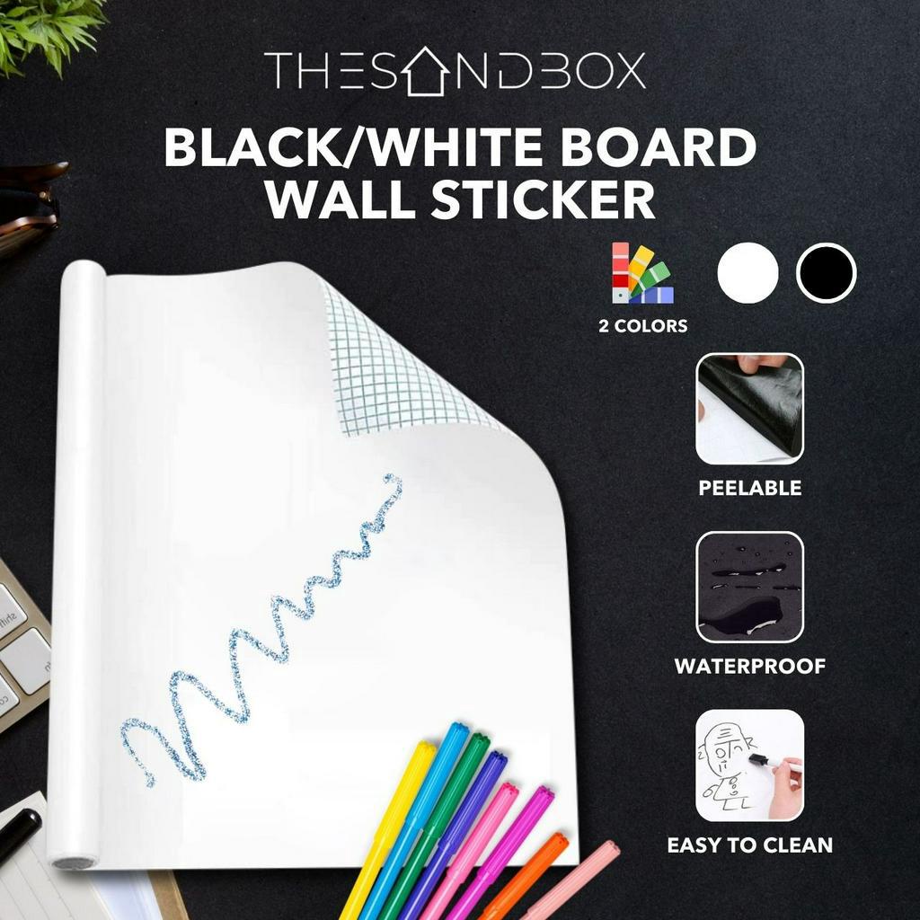 Whiteboard Removable Peel & Stick Erasable Wall Sticker 60x200cm ...
