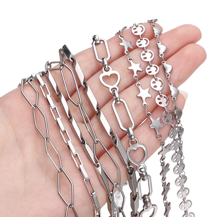 St. kunkka 1m 304 Stainless Steel Chain Stainless Steel Necklace Heart ...