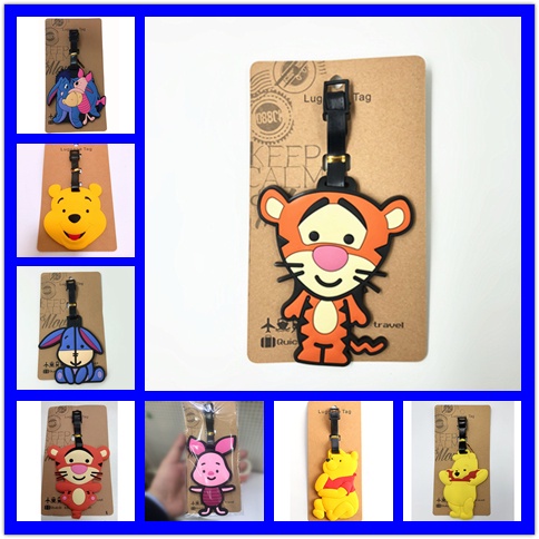 A must-have cartoon luggage tag Winnie the Pooh-Tigger Il Donkey Piggy ...
