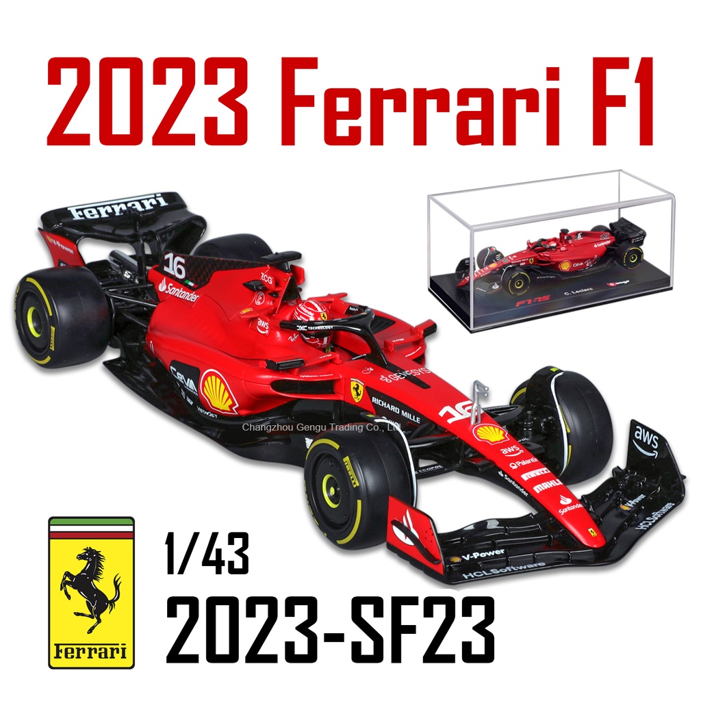 Bburago 1:43 Ferrari 2023 SF23 #16 F1 Formula Car Die Cast Vehicles ...