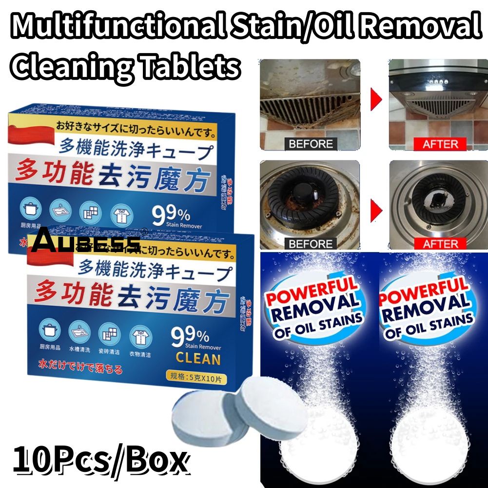 10Pcs/Pack Kitchen Heavy Grease Cleaner Tablet Stove Oven Powerful ...