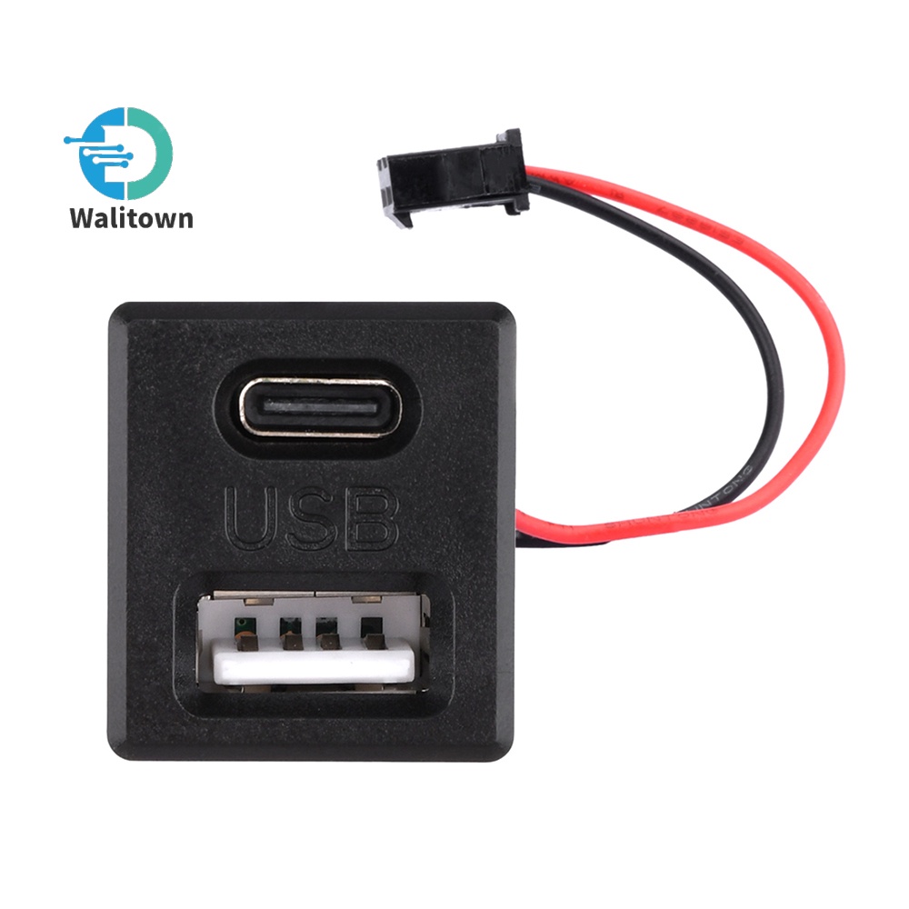Double-Layer USB Female Base Type-C Charging Socket Power Socket with ...