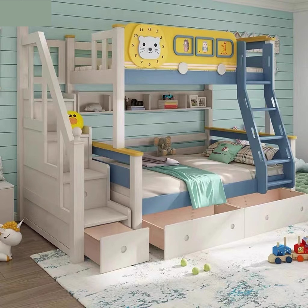 [Pre-order] Children's high and low bed, mother and child bed, two ...